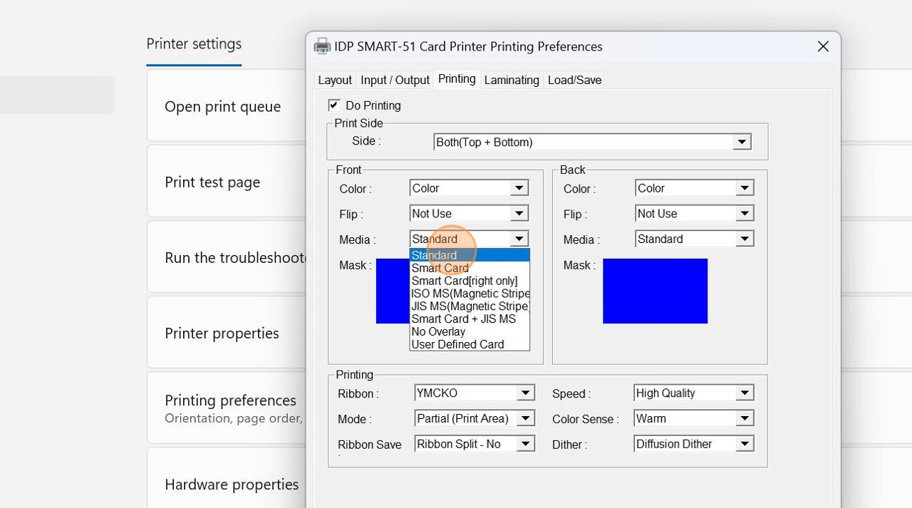 Applying Printer Mask – IDP Americas